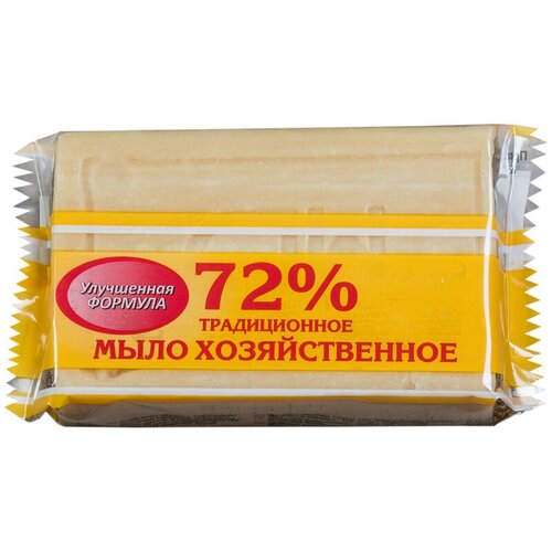 Мыло кусковое хозяйственное 72% Меридиан "Традиционное", 150г, флоу-пак, 1шт. (4680006991081)