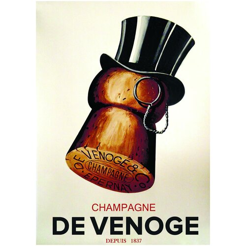 Постер / Плакат / Картина Шампанское De Venoge 40х50 см в подарочном тубусе