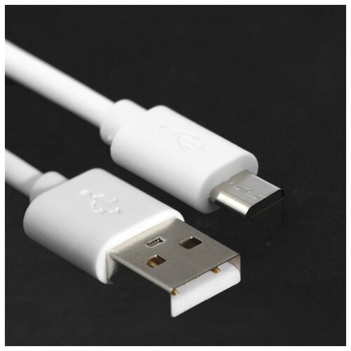 Кабель Windigo, microUSB - USB, 2 А, зарядка + передача данных, TPE оплетка, 1 м, белый