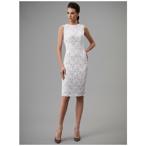 Платье Арт-Деко, размер 48, белый
