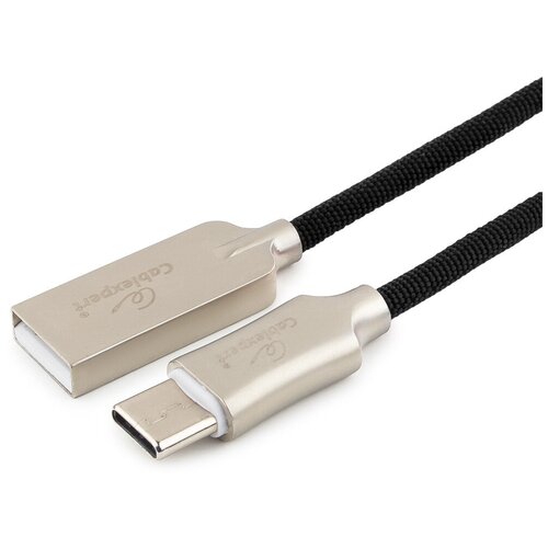 Кабель USB 2.0 Cablexpert CC-P-USBC02Bk-1.8M, AM/Type-C, серия Platinum, длина 1.8м, черный, нейлоновая оплетка, блистер