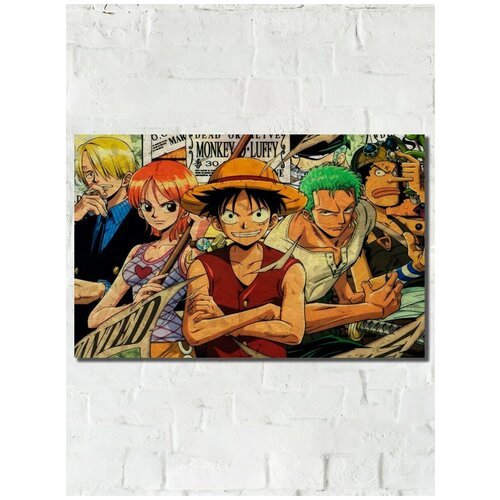 Картина интерьерная на рельефной доске аниме Ван Пис One Piece - 8119 Г