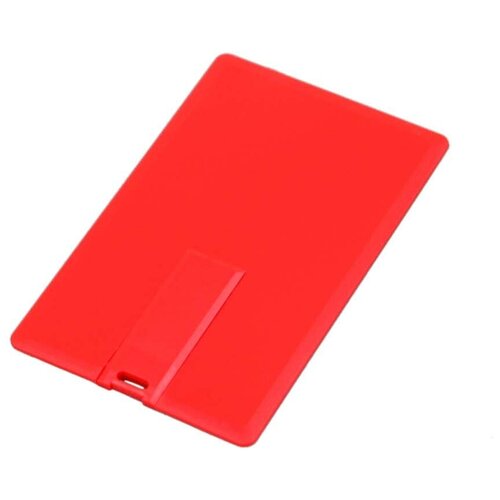 Флешка для нанесения логотипа в виде пластиковой карты (16 Гб / GB USB 2.0 Красный/Red card1 Карта памяти для печати логотипа на флешке)