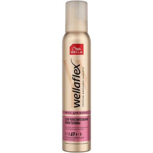 Wella мусс Wellaflex для чувствительной кожи головы, 200 мл, 200 г