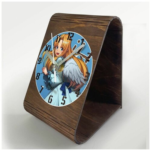 Настольные часы из дерева, цвет венге, яркий рисунок The Rising of the Shield Hero Аниме - 205