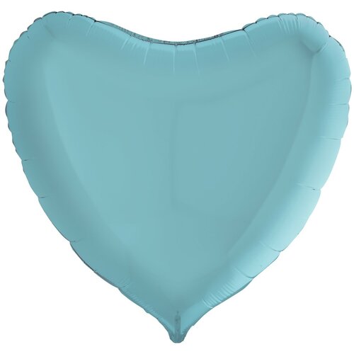 Шар (36'/91 см) Сердце, Голубой, 1 шт.