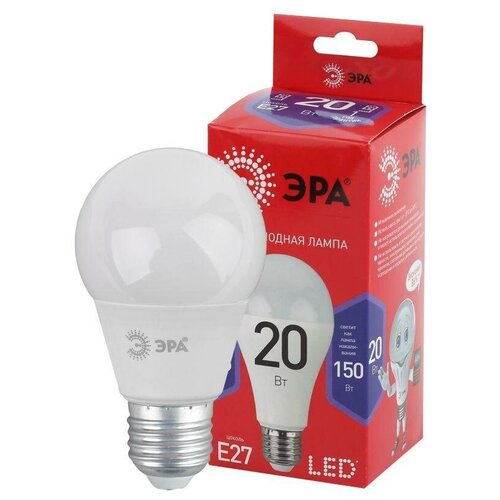 Лампа светодиодная ECO LED A65-20W-865-E27 R (диод груша 20Вт холодн E27) (10/100/1200) ЭРА Б0045326 (6шт. в упак.)