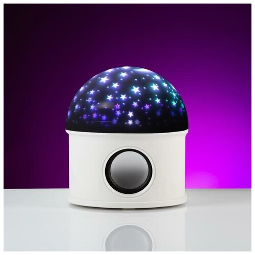 Luazon Lighting Световой прибор «Звёздное небо» 12 см, динамик, съёмная полусфера, свечение RGB, 220 В