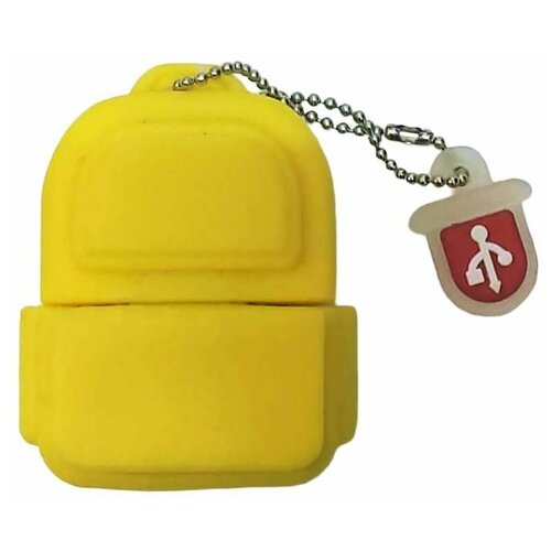 Подарочная флешка рюкзак желтый оригинальный сувенирный USB-накопитель 8GB
