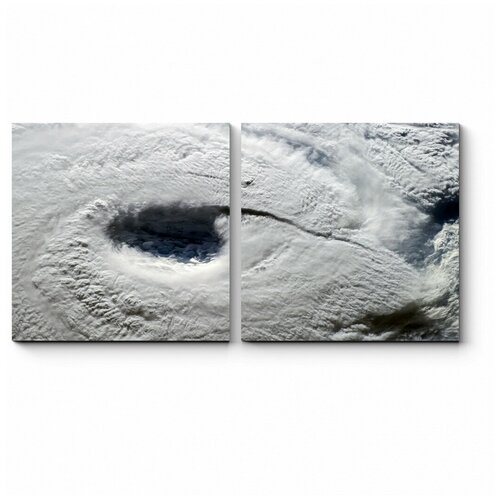 Модульная картина Циклон над Землей130x65
