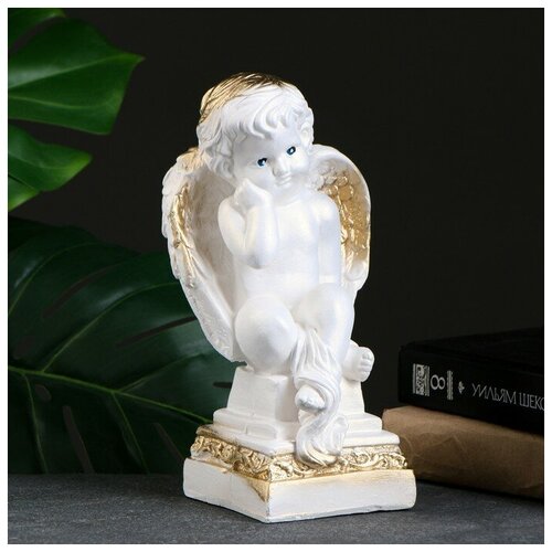 Хорошие сувениры Фигура "Ангел на Пьедестале" белый 25х14х12см