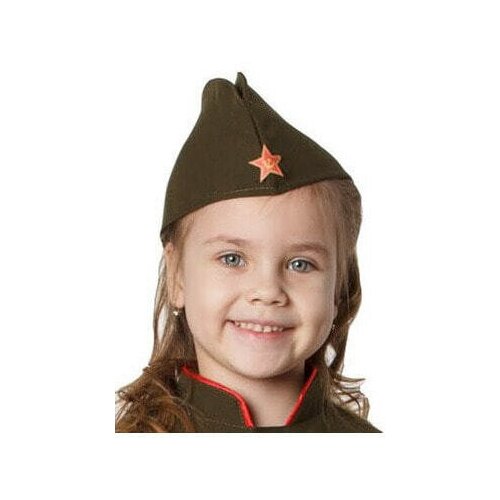 Карнавальный костюм Вини Пилотка детская с красной звездочкой