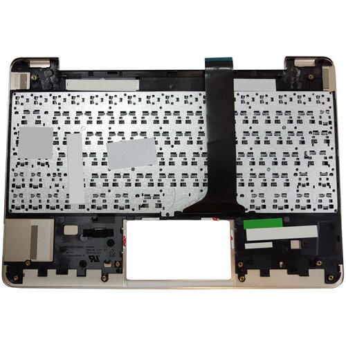 Клавиатура (топ-панель) для ноутбука Asus TF210 черная с серебристым топкейсом