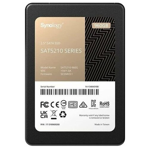 Твердотельный накопитель Synology 960 ГБ SATA SAT5210-960G