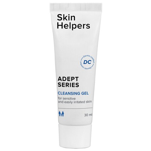 Очищающий гель для умывания чувствительной кожи лица Skin Helpers ADEPT, 30 мл