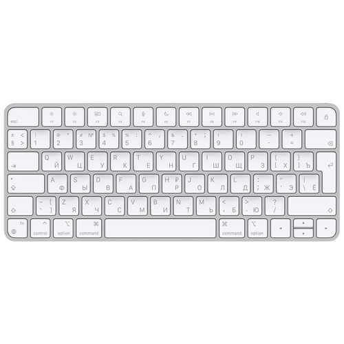 Беспроводная клавиатура Apple Magic Keyboard 2021 (MK2A) Blue Switch, белый/серебристый, английская/русская (ISO), 1 шт.