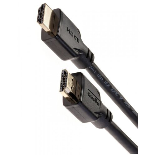Кабель HDMI-HDMI ver:2.1, 1m, 2 фильтра Telecom (TCG255-1M)