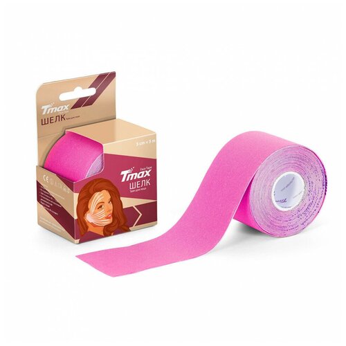 Тейп кинезиологический Tmax Beauty Tape (5cmW x 5mL), вискоза, розовый