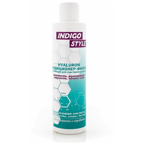 Indigo Style Бессульфатный кондиционер-филлер уплотняющий для чувствительной кожи головы с гиалуроновой кислотой, без парабенов 1000 ml