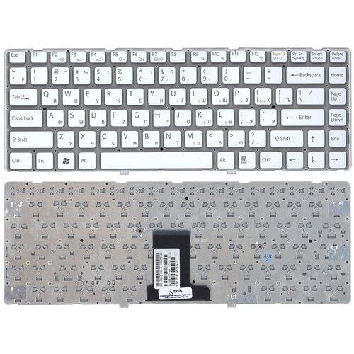 Клавиатура для ноутбука Sony Vaio V1-487-920-21 белая без рамки