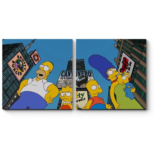 Модульная картина Симпсоны путешествуют 40x20