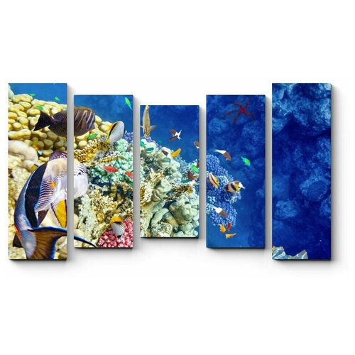 Модульная картина Обитатели морского дна 150x90
