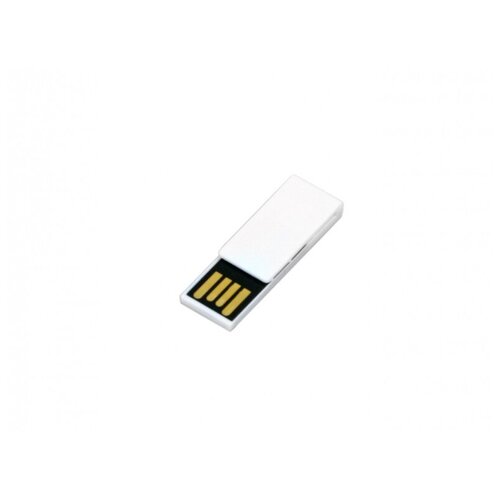 Пластиковая флешка зажим скрепка для нанесения логотипа (32 GB USB 2.0 Белый p_clip01 Flash drive модель 201 W)