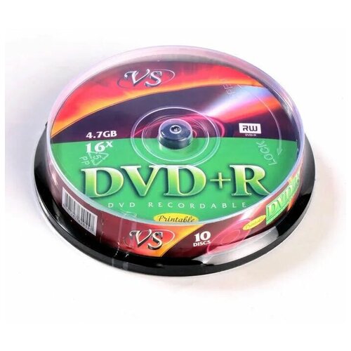 Диски VS DVD+R 4,7 GB 16x CB/10 Ink Print