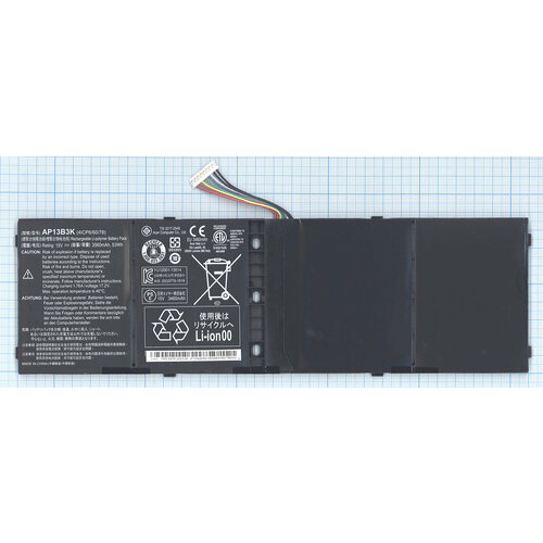 Аккумулятор для ноутбука Acer Aspire V7-482 (AP13B3K) 15V 3560mAh 53Wh