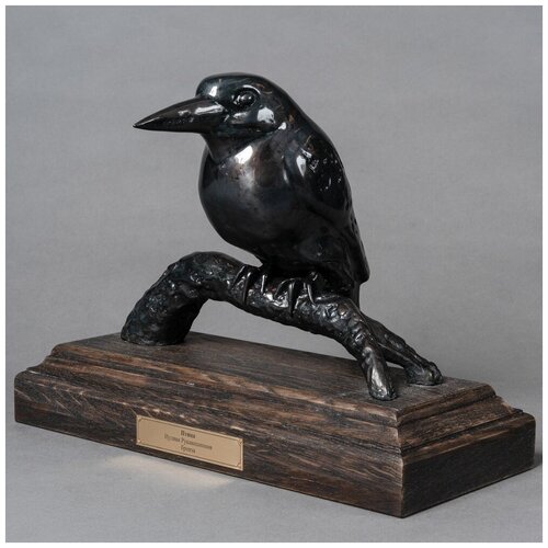 Бронзовая статуэтка "Птица" ( чёрная тонировка)