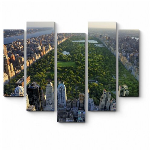 Модульная картина Центральный парк с высоты птичьего полета 131x106