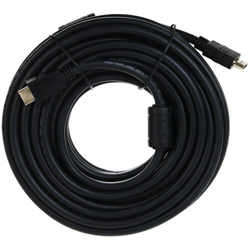 VCOM Кабель HDMI 19M/M+2 фильтра 1.4V+3D/Ethernet AOpen/Qust 15m AOpen HDMI (m) - HDMI (m) 15м (ACG511D-15M)