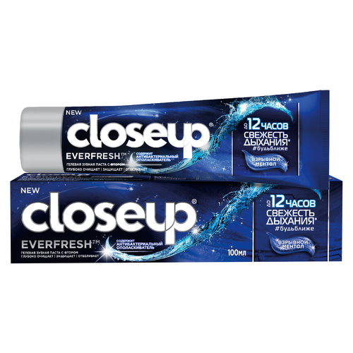 Unilever (Юнилевер) Зубная паста CloseUp Everfresh с антибактериальным ополаскивателем взрывной ментол 100 мл