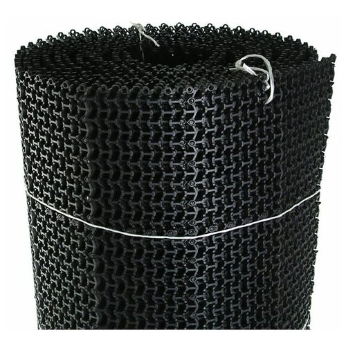 Покрытие ковровое щетинистое без основы «Волна», в рулоне 10 пог. м, сегмент, цвет чёрный