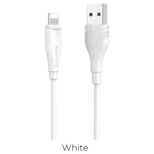Кабель USB BOROFONE BX18 Optimal, USB - Lightning, 2А, 1 м, белый