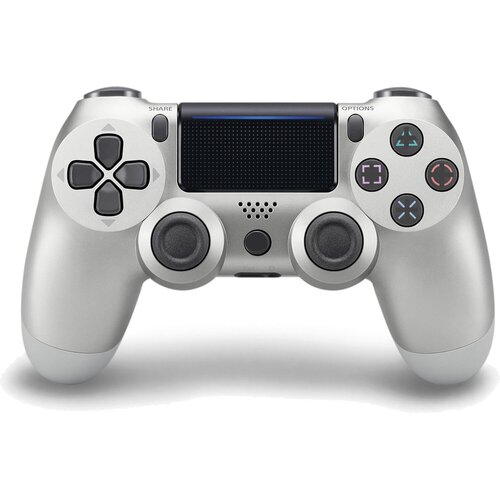Беспроводной геймпад для PlayStation 4, модель Серебристый V2. Джойстик совместимый с PS4, PC и Mac, Apple, Android