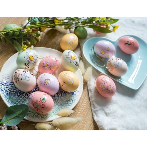 Kaemingk Пасхальные украшения Яйца Sunny Easter 6 см, 12 шт, натуральные 808281