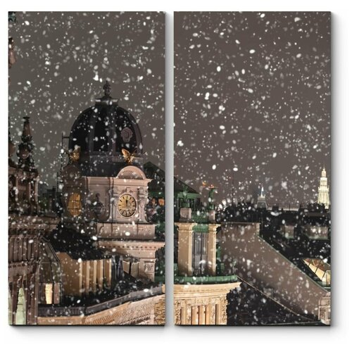 Модульная картина Крыши зимней Вены110x110