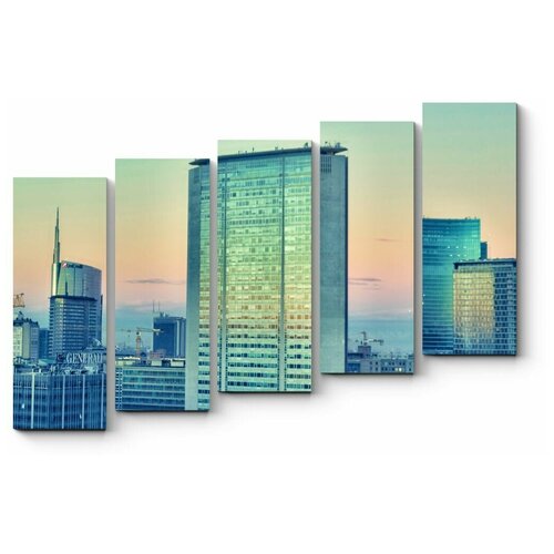 Модульная картина Зеркальные небоскребы Милана170x119