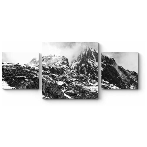 Модульная картина Неприступные горы 210x90