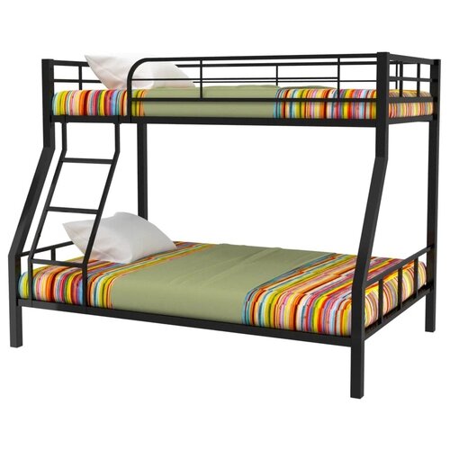 Двухъярусная кровать Redford Гранада-1, размер (ДхШ): 198х126 см, спальное место (ДхШ): 190х120 см, цвет: черный