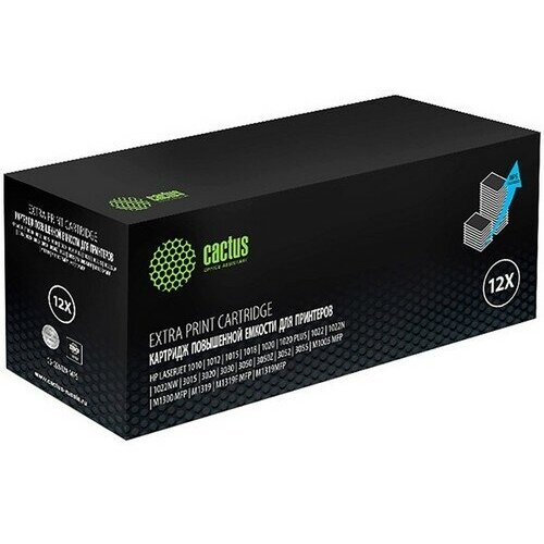 Картридж лазерный Cactus CS-Q2612X-MPS черный (3000стр.) для HP LJ 1010/1012/1015/1018/1020