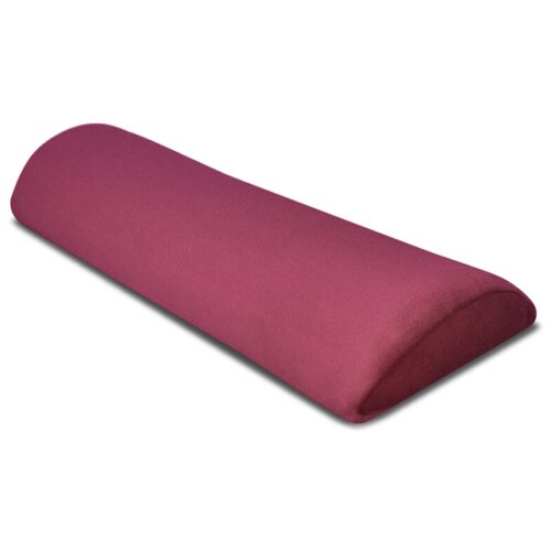 Полувалик массажный под поясницу или шею, подушка полувалик для массажа, вишневый