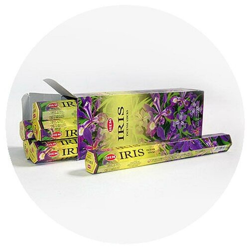 Палочки ароматические благовония HEM Iris Ирис, 20 шт.