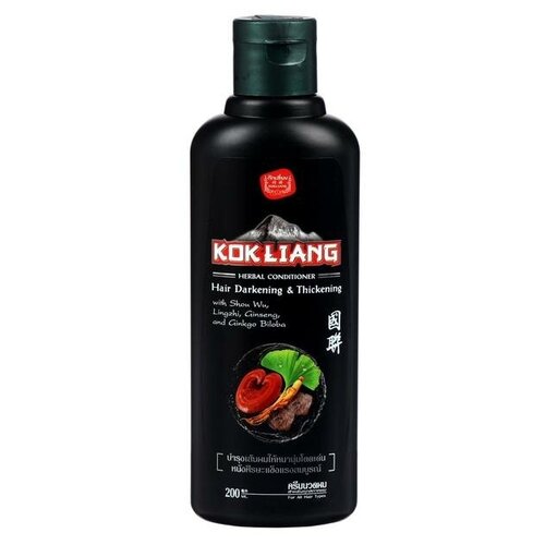 Kokliang Натуральный кондиционер Kokliang бессульфатный, травяной, для тёмных волос, 200 мл