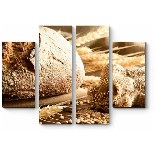 Модульная картина Горячий ароматный хлеб 90x68