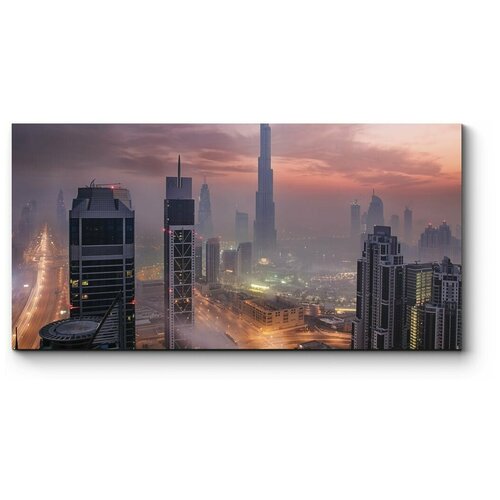 Модульная картина Утренний туман на Дубаем 60x30