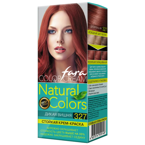 Fara Natural Colors стойкая крем-краска для волос, 327 дикая вишня, 160 мл