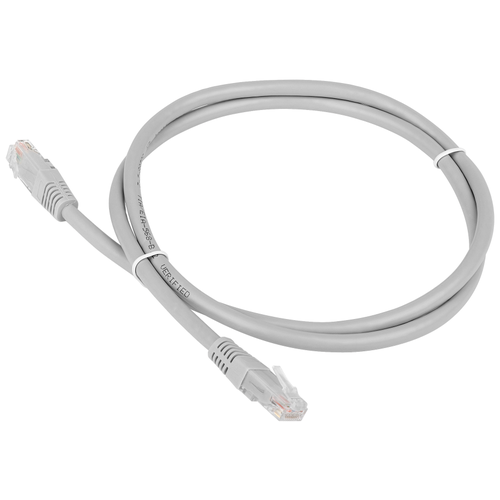 Патч-корд TWT TWT-45-45 RJ-45 (m) - RJ-45 (m) CAT6 U/UTP, 2 м, 1 шт., серый