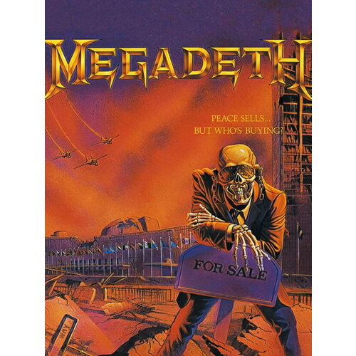 Плакат, постер на холсте Megadeth-Peace sells. /музыкальные/поп исполнитель/артист/поп-звезда/группа. Размер 30 х 42 см